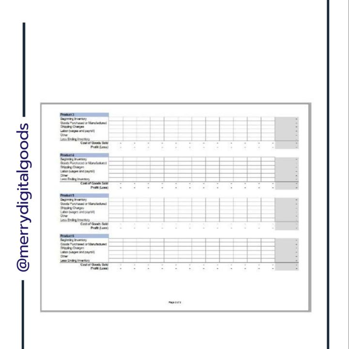 12-Month Business Statement Excel Template / Contoh Template Excel ...
