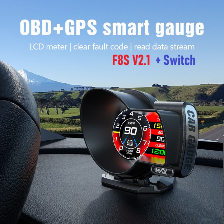(Preorder)OBD2 Smart Gauge F8S V2.1 2025 New Thai language With switch ...
