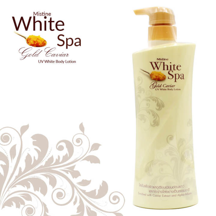 Mistine White Spa Gold Caviar UV White Body Lotion 400ml | Shop.com.mm