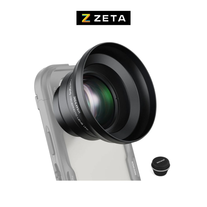 (Preorder) NEEWER LS-66 Telephoto Lens, Mobile Phone Zoom Lens, 17mm ...