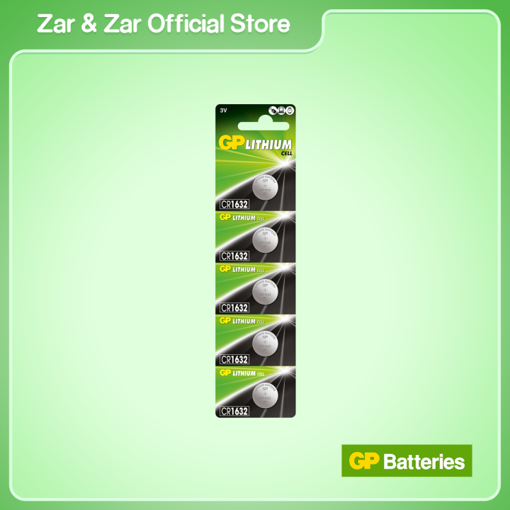 GP Lithium Button Cells CR1632 (5pcs/card) | Shop.com.mm