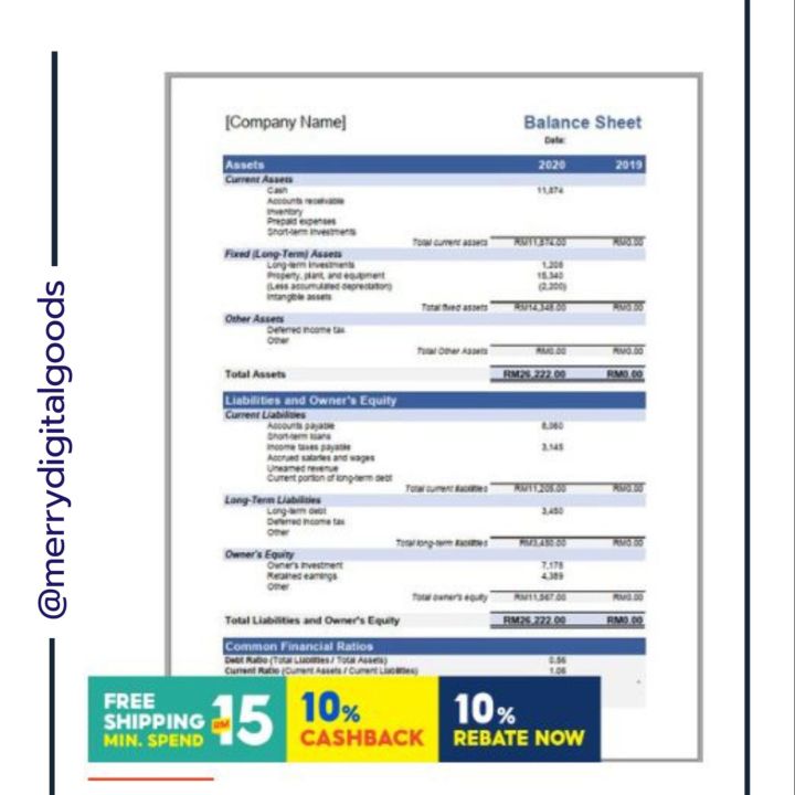 Balance Sheet Excel Template / Contoh Template Excel Imbang Duga ...