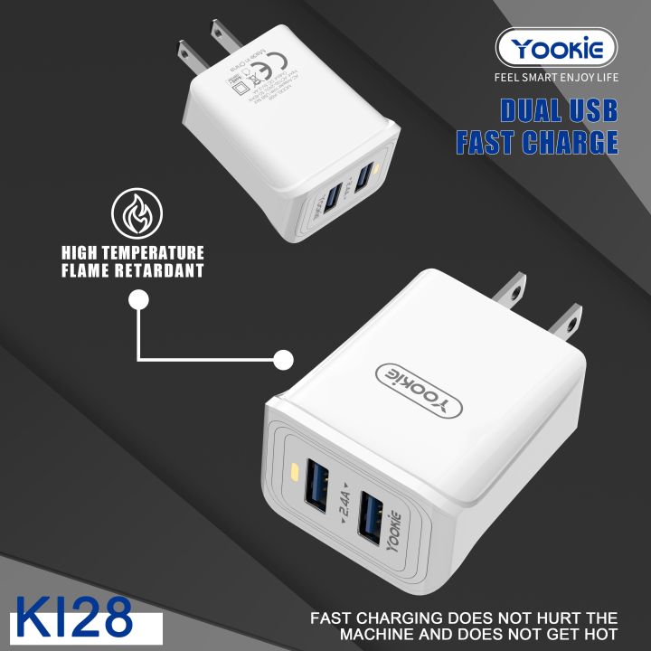 Yookie Quick Charger KI28 (Type-C) | Shop.com.mm