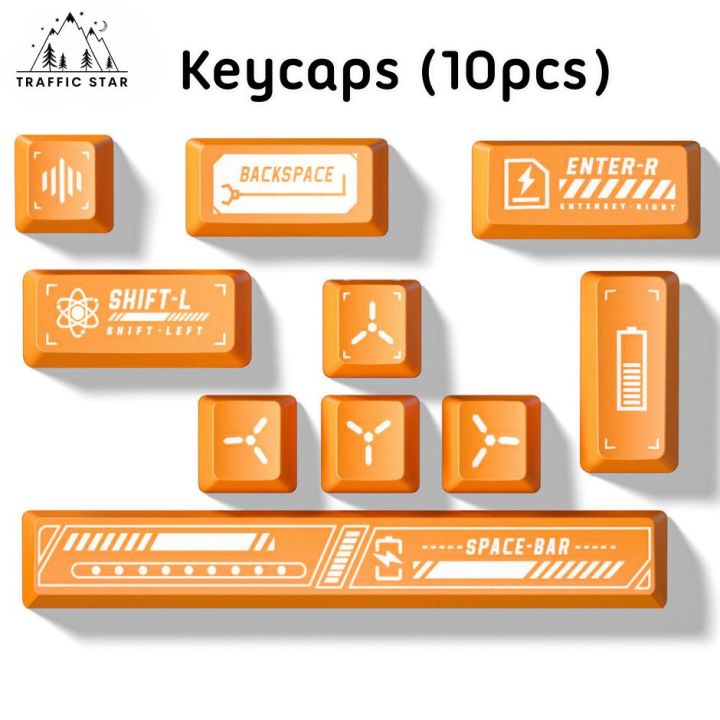 AULA PBT Keycaps 10 Keys Anti-Slip High Quality Removable Keycaps ...