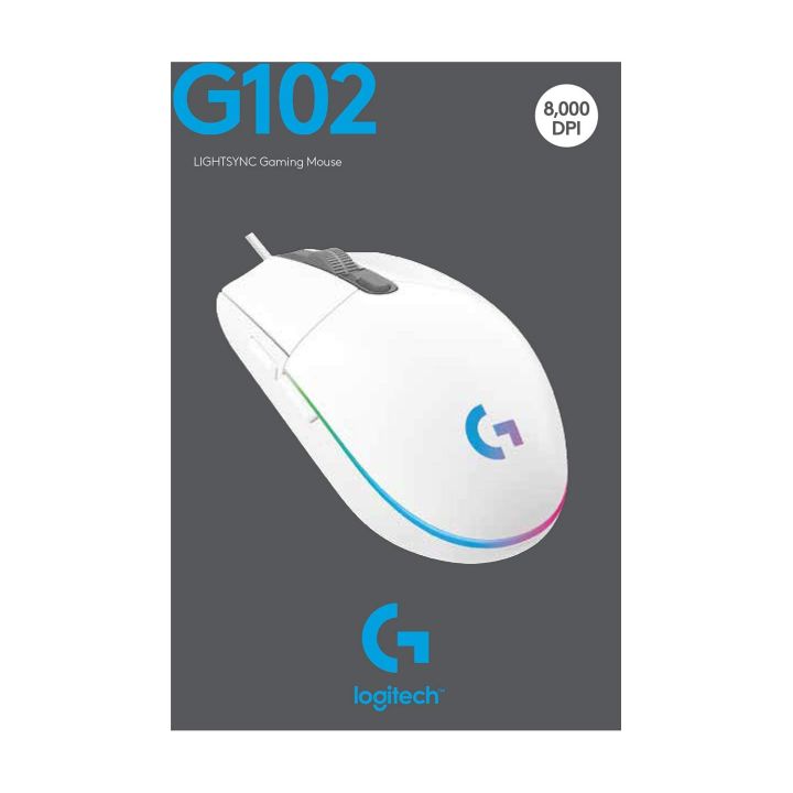 Logitech G102 Light Sync Gaming Wired Mouse with Customizable RGB Lighting, 6 Programmable ...