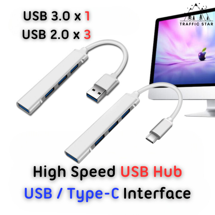 High Speed USB Hub 4 Ports (3.0x1port & 2.0x 3ports) | Shop.com.mm
