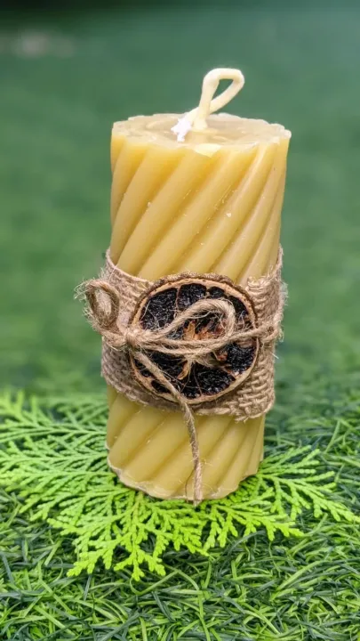 Nature Land Luxury Pure BeeWax Piller Candle | Shop.com.mm