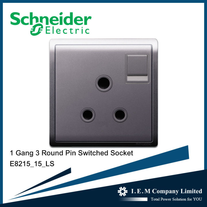 Schneider Pieno series 15A 250V 1 Gang Round Pin Air-con Switched ...