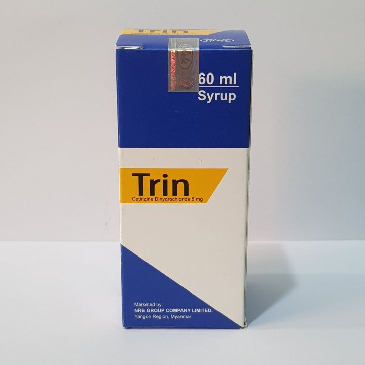 Trin Syrup (Each 5ml contains Cetirizine 5mg) | Shop.com.mm