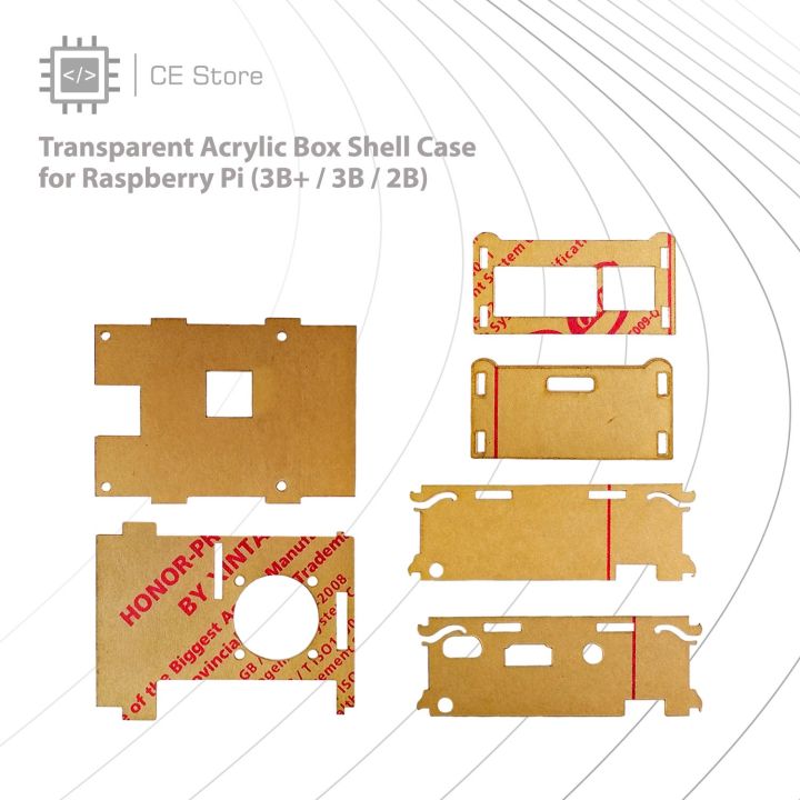 Transparent Acrylic Box Shell Case for Raspberry Pi (3B+ / 3B / 2B ...