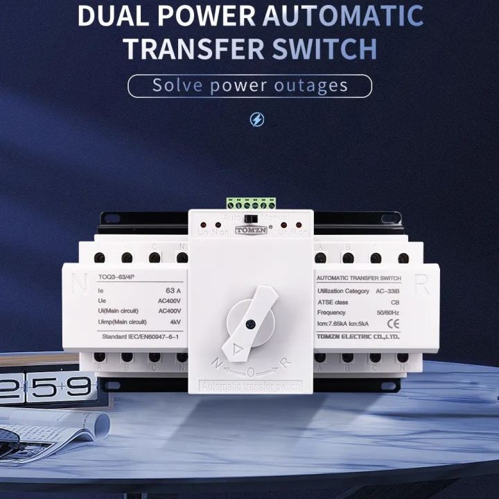 4P 63A 380V MCB type Dual Power Automatic transfer switch ATS | Shop.com.mm