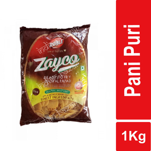 Roble Zayco Ready to Fry 3D Oval Papad Gol Gappa (Pani Puris) 1kg | Shop.com.mm