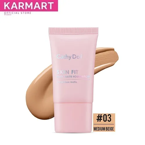 Cathy Doll Nude Matte Skin Fit Foundation 15ml | Shop.com.mm