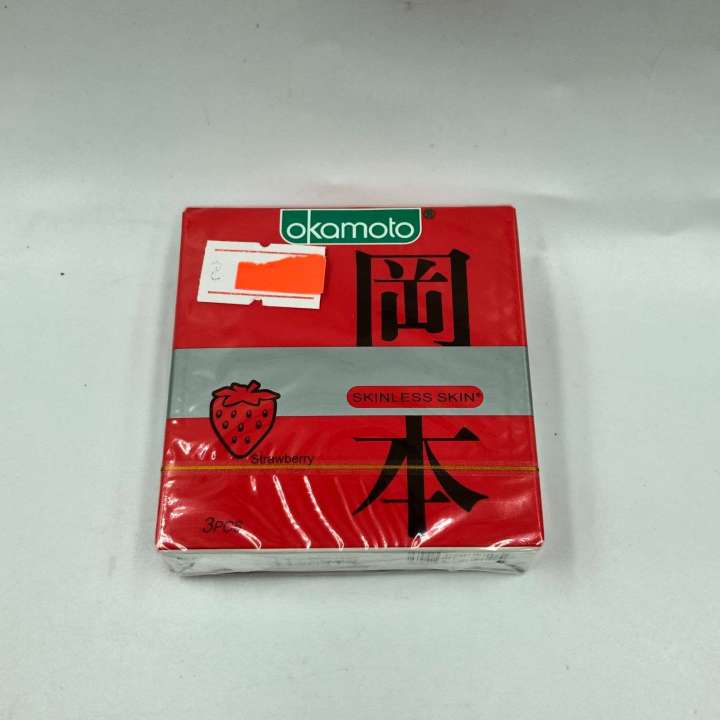 okamoto Skinless Skin Strawberry | Shop.com.mm