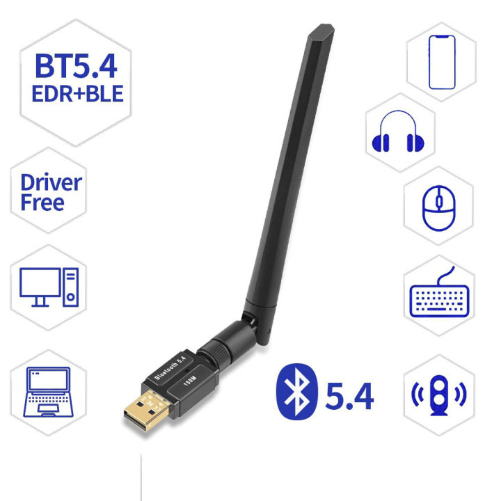 150m Bluetooth adapter driver-free Bluetooth5.4 computer external USB ...
