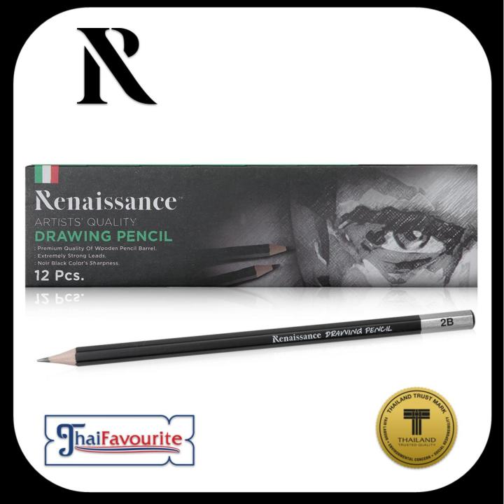 RENAISSANCE DRAWING PENCIL 2B (12PCS/BOX) | Shop.com.mm