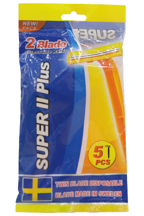 Super II Plus Twin Blade Disposable Razor(Yellow) | Shop.com.mm