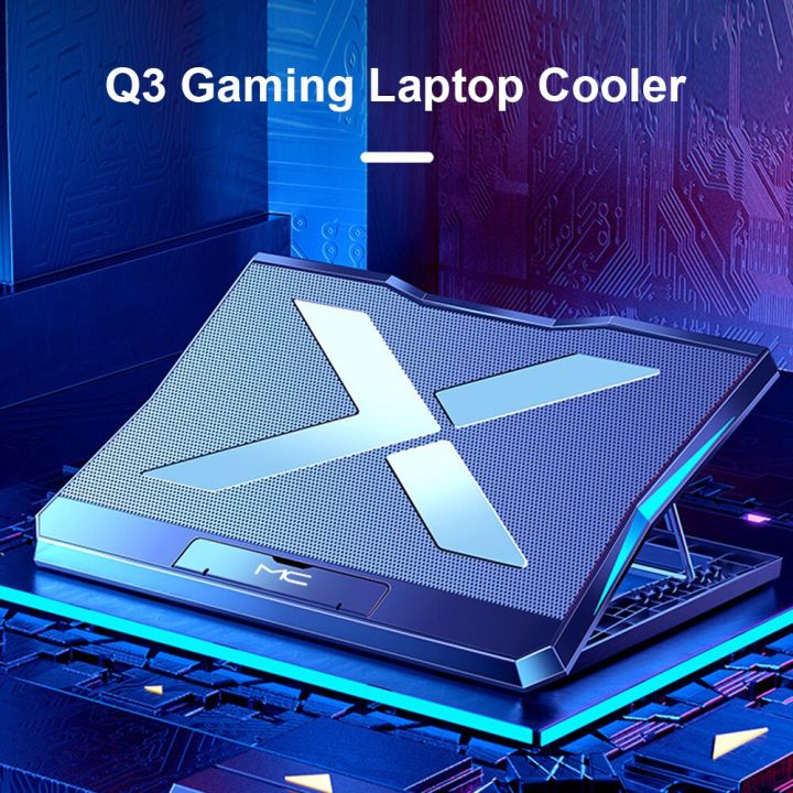 Q3 Laptop Cooling Pad Laptop Cooler 6 Height Levels Adjustable Notebook ...