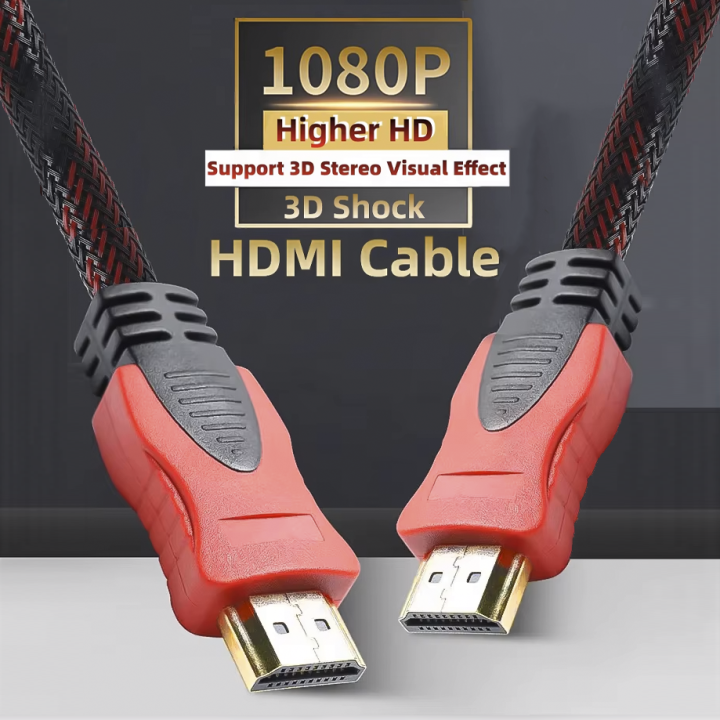 3M Red Black High Speed 3D MALE to MALE 1080P 4K HDMI Cable for ...