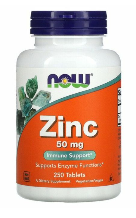 Now Foods, Zinc, 50 mg, 250 Tablets ( Made in USA ) | Shop.com.mm