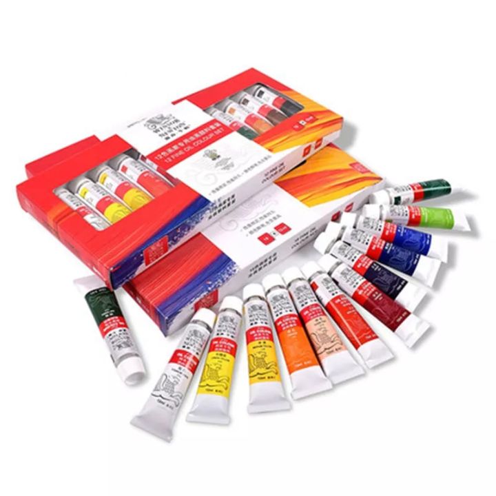 Oil Colour Set 12 Fine Colour Winsor and Newton | Shop.com.mm