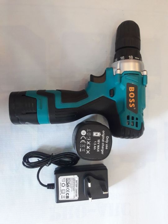 Boss Battery Drill (18 V Max 1.5Ah) | Shop.com.mm
