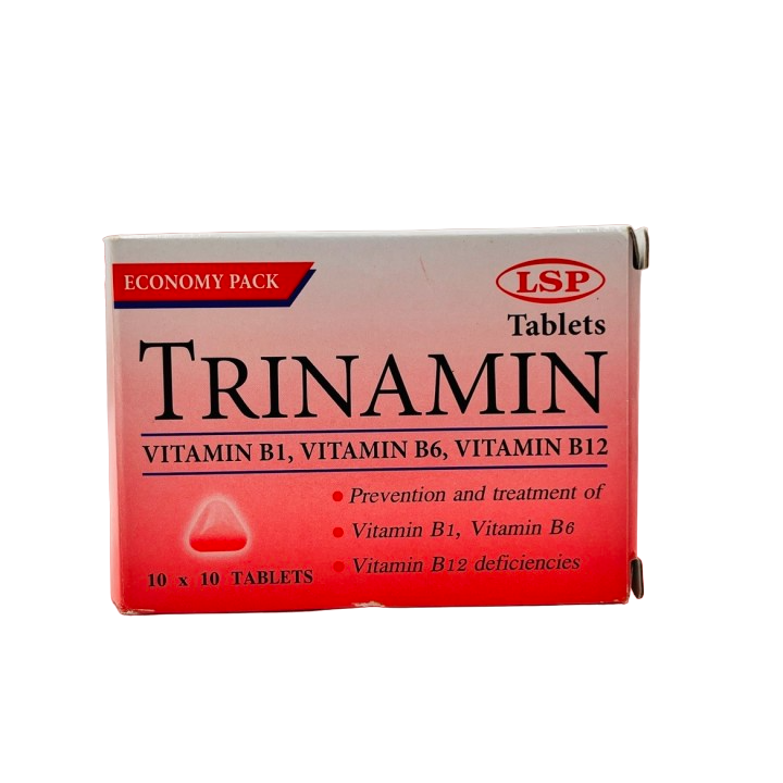Trinamin (1x10's)Vitamin B1 100mg, Vitamin B6 200mg, Vitamin B12 200mcg ...