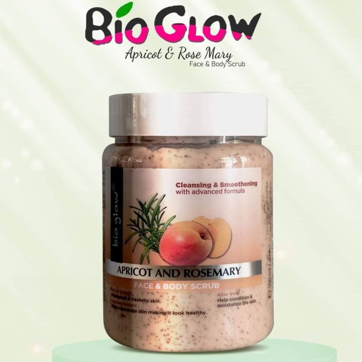 Bio Glow Face & Body Scrub Apricot and Rosemary- 500ml | Shop.com.mm