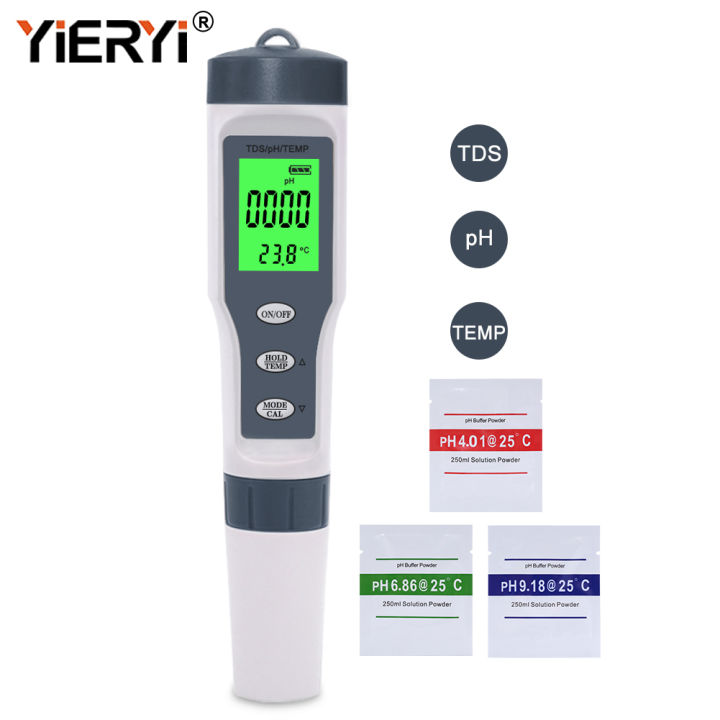 (Preorder) YIERYI 3 in 1 TDS/PH/Temperature Test Water Quality Monitor ...
