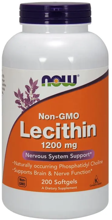 Now Food - Lecithin 1200 mg , 200 Softgels | Shop.com.mm