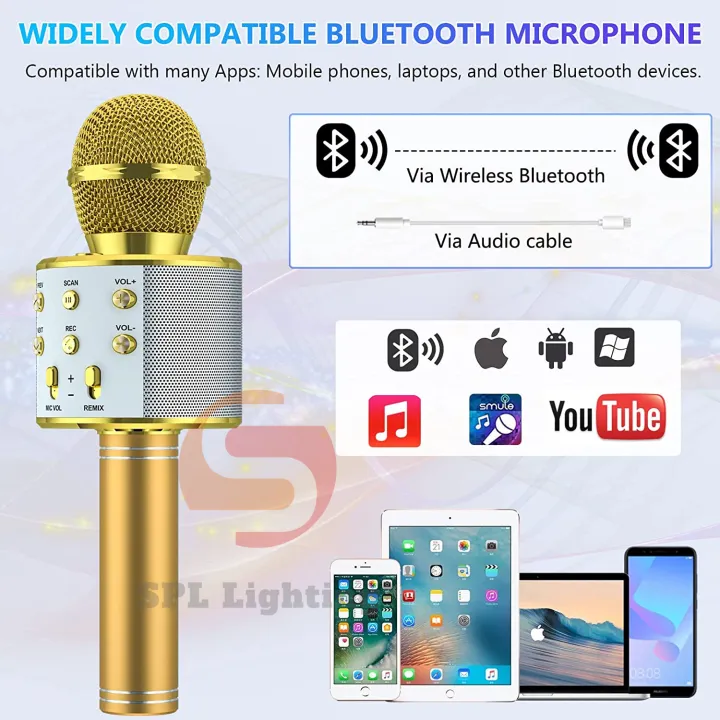 Nobi House karaoke player Wireless Bluetooth microphone condenser ...