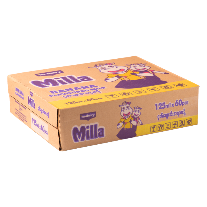 Milla Banana Flavoured Milk- 125ml | Shop.com.mm