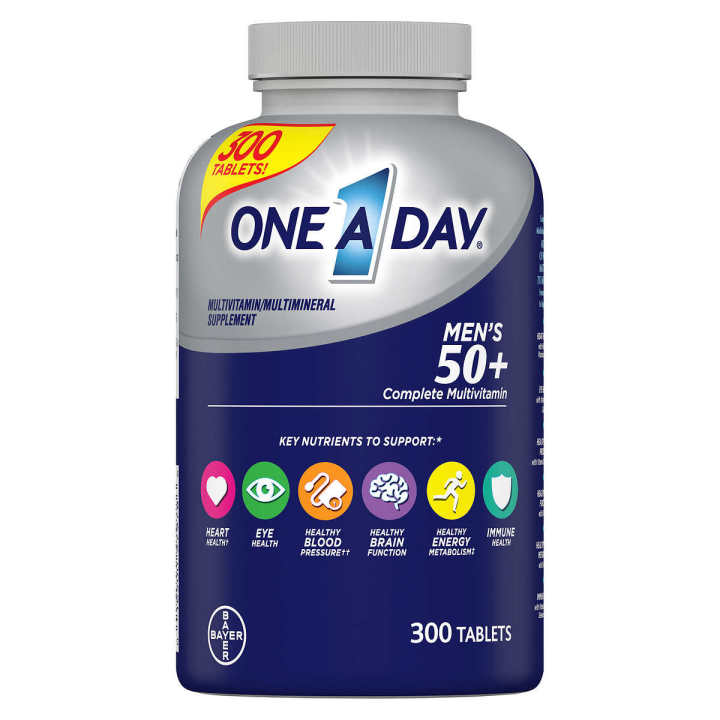 One A Day Men's 50+ Complete Multivitamin 300 Tablets | Shop.com.mm