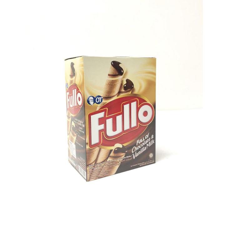 Fullo Chocolate & Vanilla Milk Wafer Roll (24x11g) | Shop.com.mm