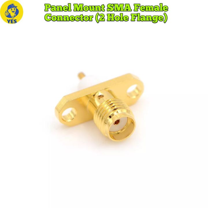 Panel Mount SMA Female Connector (2 Hole Flange) | Shop.com.mm