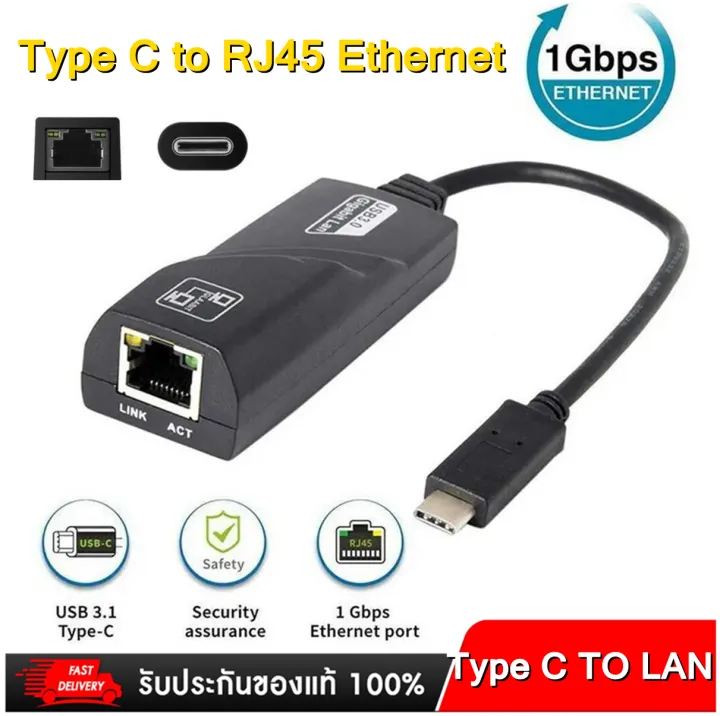 (Preorder) Type-C USB-C 3.1 to RJ45 Gigabit Ethernet 100 Mbps LAN ...
