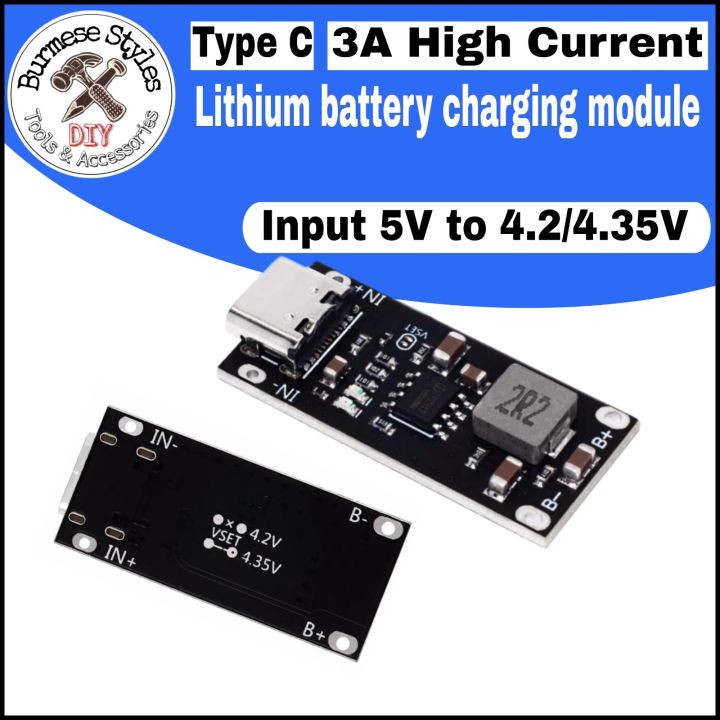Type C 3A High Current Lithium battery charging module | Shop.com.mm