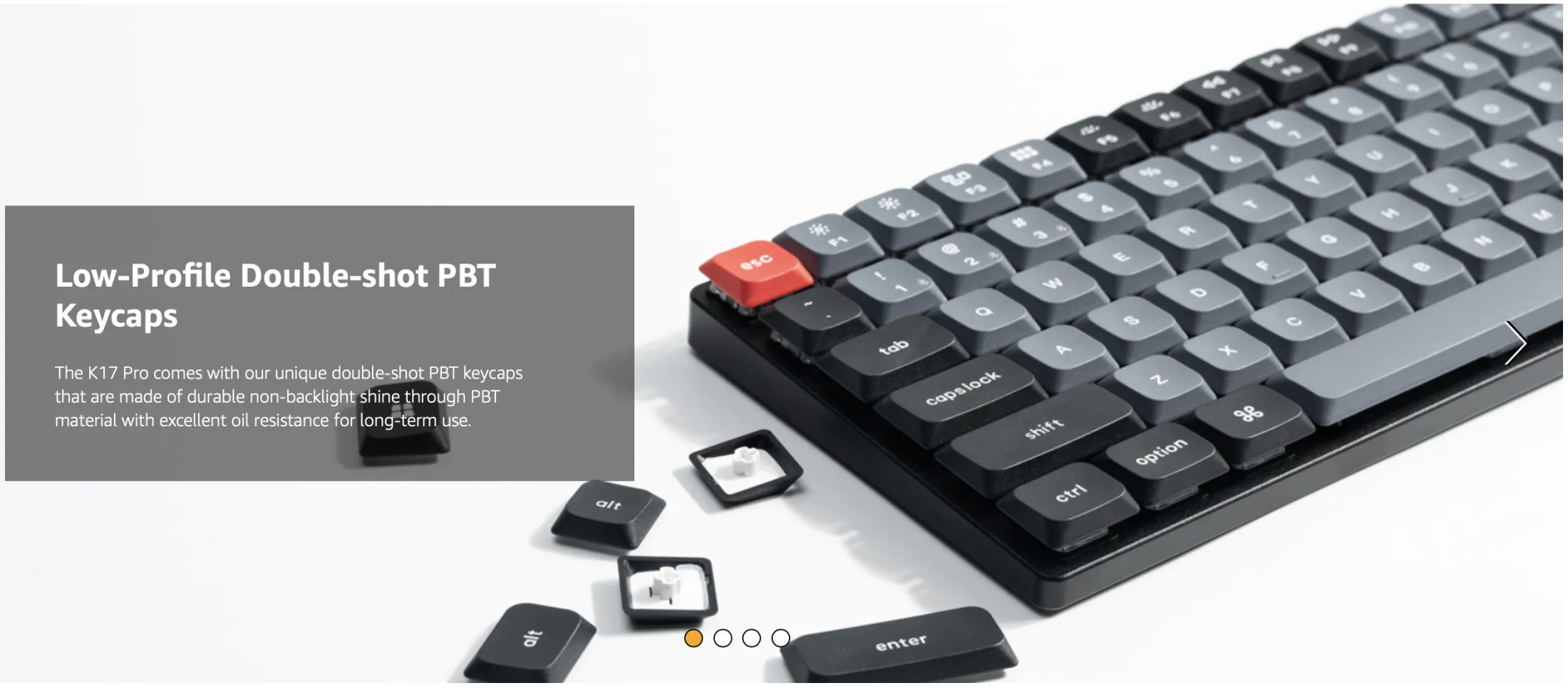 Keychron K17 Pro Low-Profile QMK/VIA Custom Wireless Mechanical ...