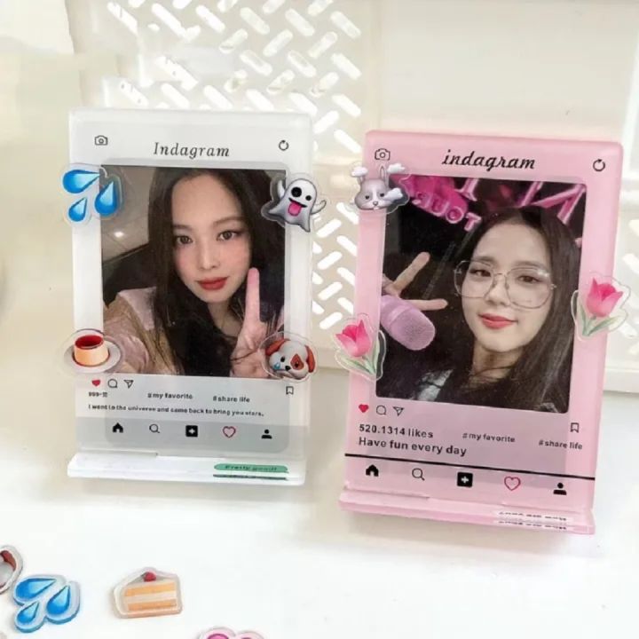 3inches INSTA style Transparent Photo Stand Kawaii Acrylic Photocard ...