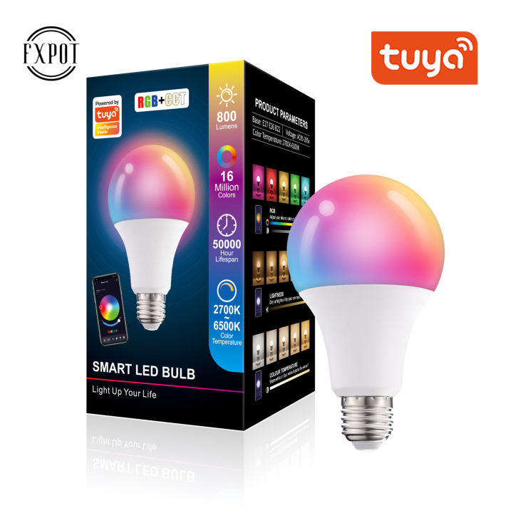 Tuya Smart Led Bulb Light 10W Bluetooth-compatible Lamp E27 RGBCW Led ...