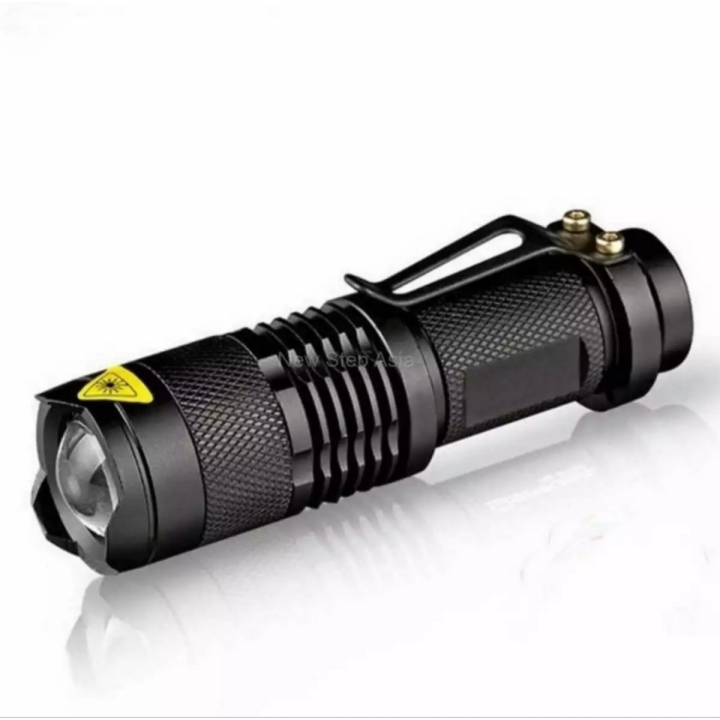 Mini Flashlight CREE Q5 LED torch Adjustable Focus Zoomable light 3 ...