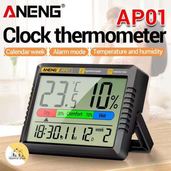 ANENG AP01 Hygrometer Thermometer Digital Air Temperature Humidity ...