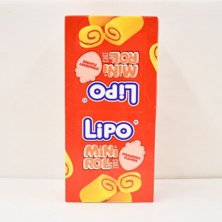 Lipo Strawberry Flavor Cake Mini Roll 288g(16Packs) | Shop.com.mm