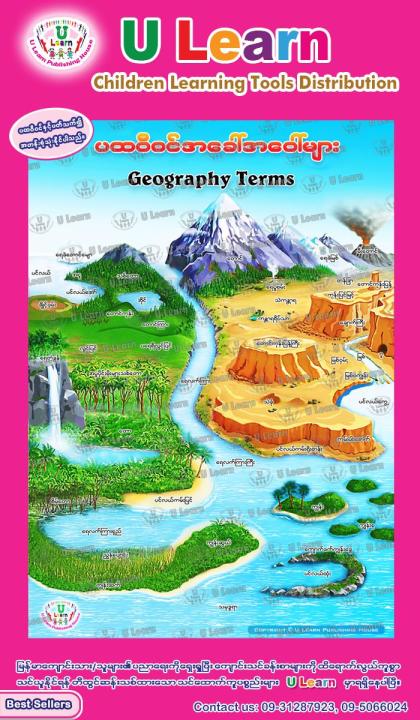 ULearn Poster Geography Terms | Shop.com.mm