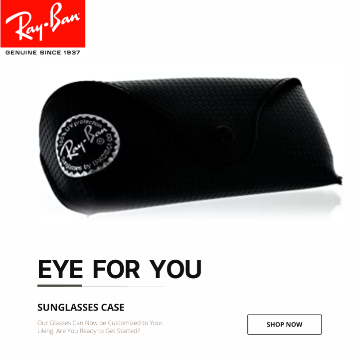 Ray Ban Black Leather Like Medium Case With Silver Stamp, Authenticity ...
