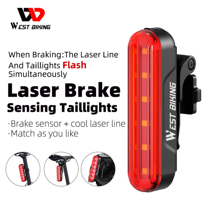 (Preorder)Rechargeable Bicycle Laser Brake Sensor Mountain Bike Tail ...