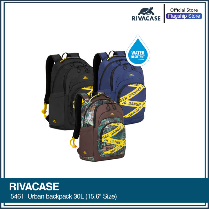 RIVACASE 5461 Urban backpack 30L (15.6" Size) (Jungle, Black and Blue ...