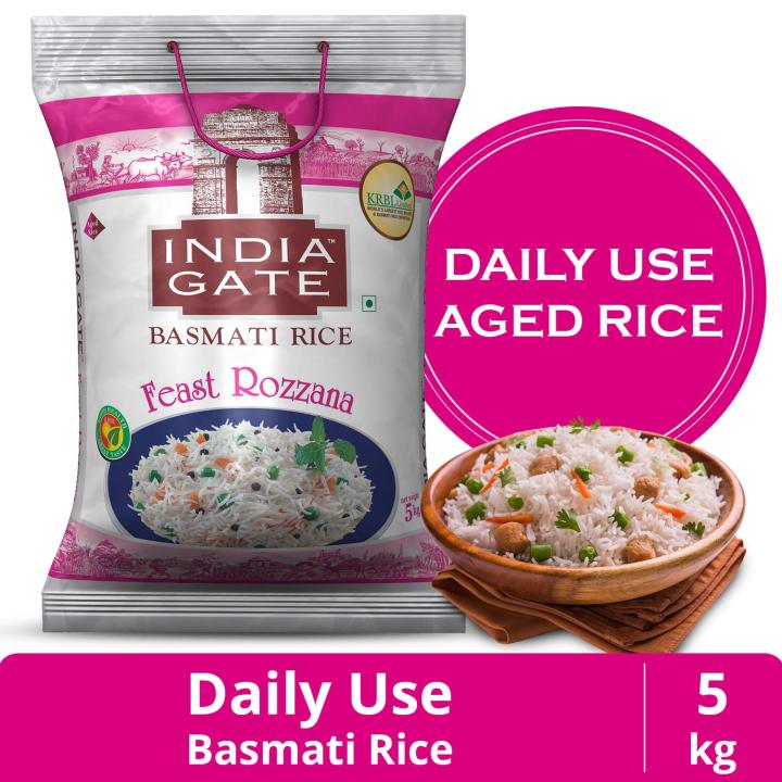 India Gate Basmati Rice, Rozana, 5kg | Shop.com.mm