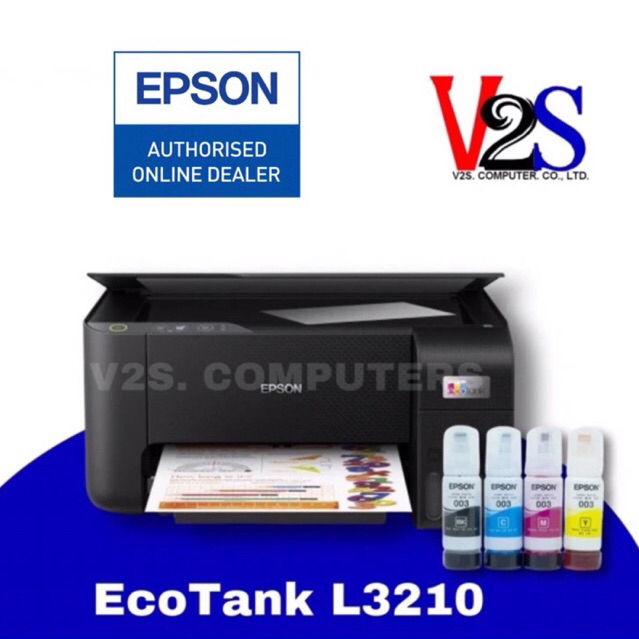 (Preorder) Printer Epson EcoTank L3210 AIO 3 IN 1 inkjet tank printer ...