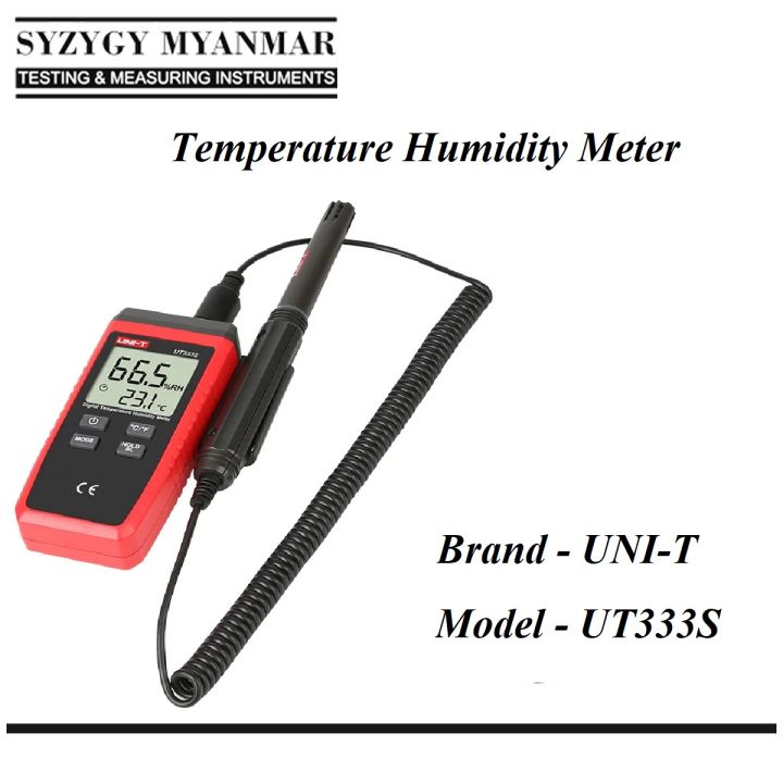 UNI-T UT333S Digital Temperature Humidity Meter (-10~60°C,0%~100%RH ...
